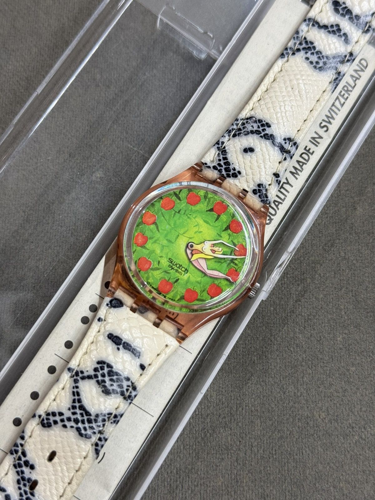 Swatch × Vintage Swatch AG 1993 “First Sin Adam And Eve” Snake Skin ...