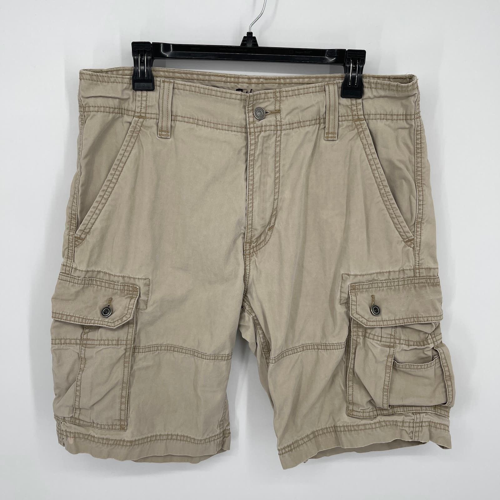 Levi's Levi's Mens Cotton Combat Cargo Shorts Y2K Size 34 Khaki Tan ...
