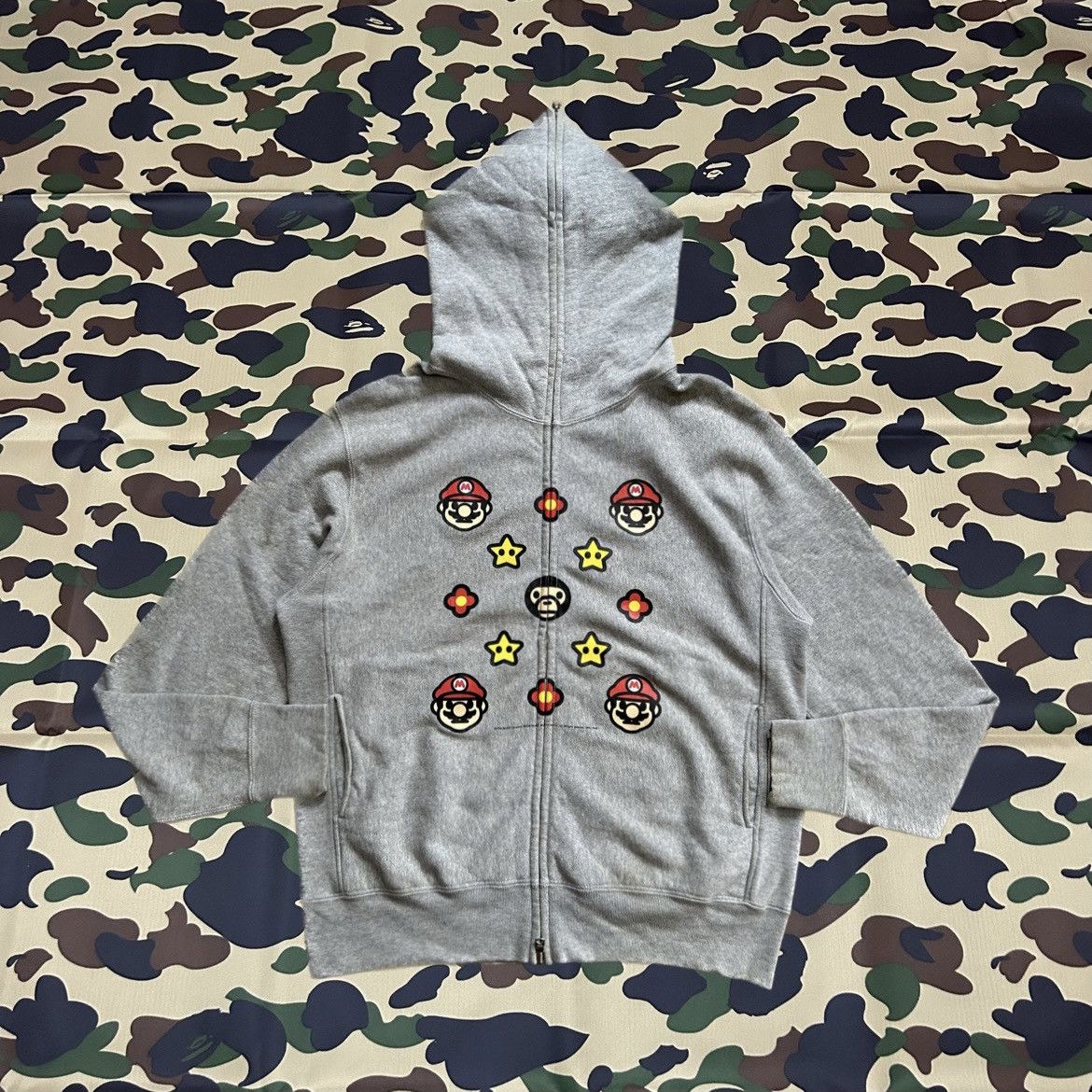 Bape × Nintendo Bape x Mario Baby Milo Full Zip Hoodie | Grailed