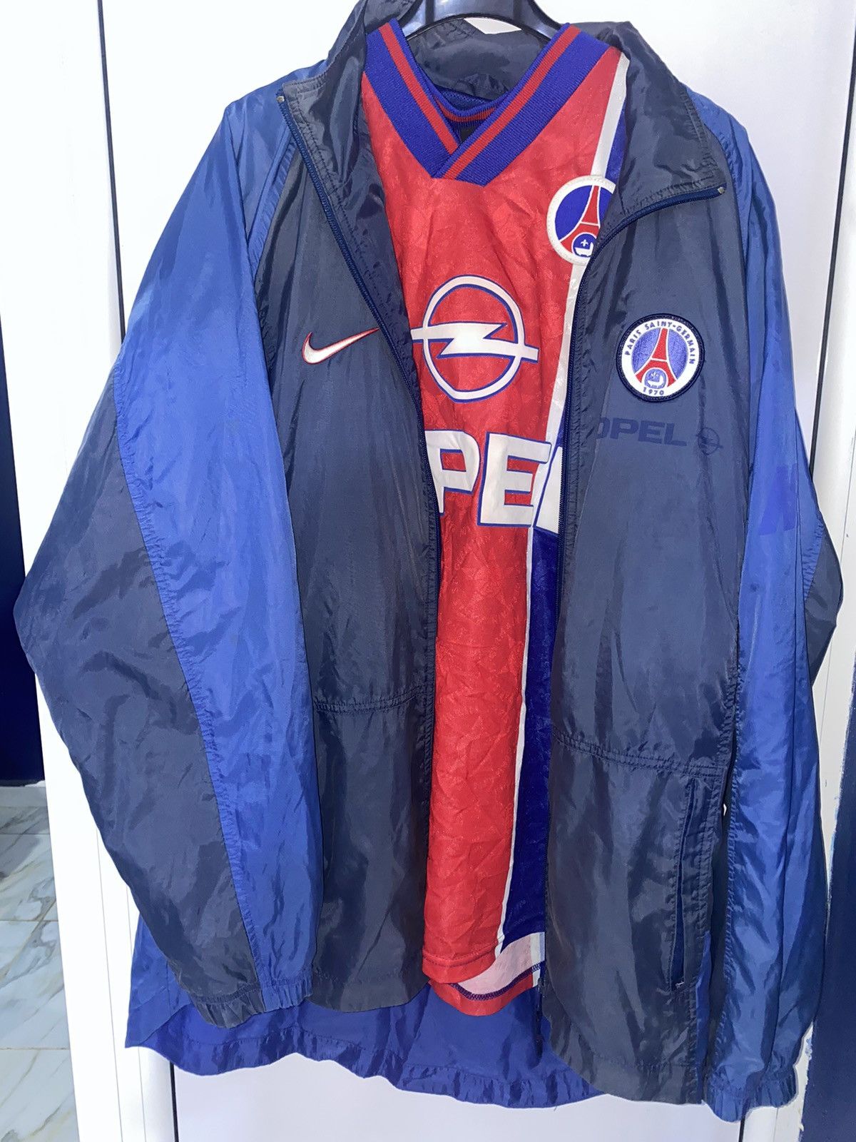 Nike Vintage Nike PSG 1998 Track Jacket+ PSG 1995 Blue Opel | Grailed
