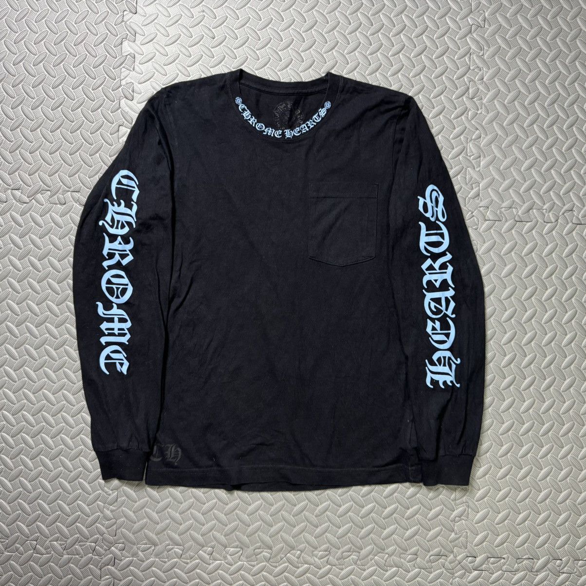 Chrome Hearts STEAL! BLUE CHROME HEARTS SCRIPT SLEEVES | Grailed