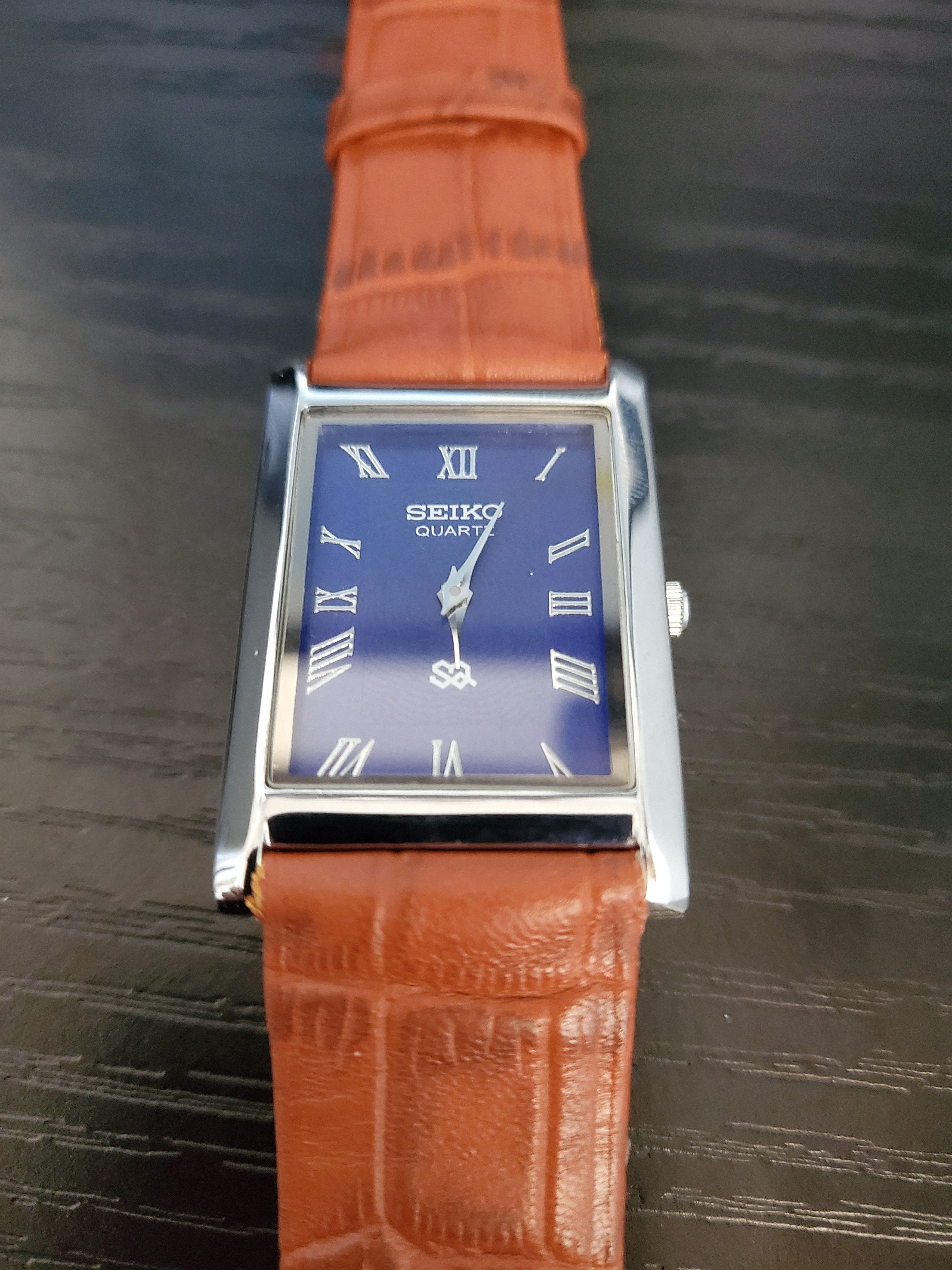 Seiko 🔥RARE Vintage Seiko Slim Tank Men's Leather Wrist Watch | Grailed