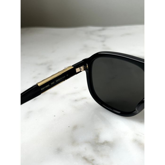 Gucci NEW Gucci GG1188S Black Gold POLARIZED Aviator Sunglasses | Grailed
