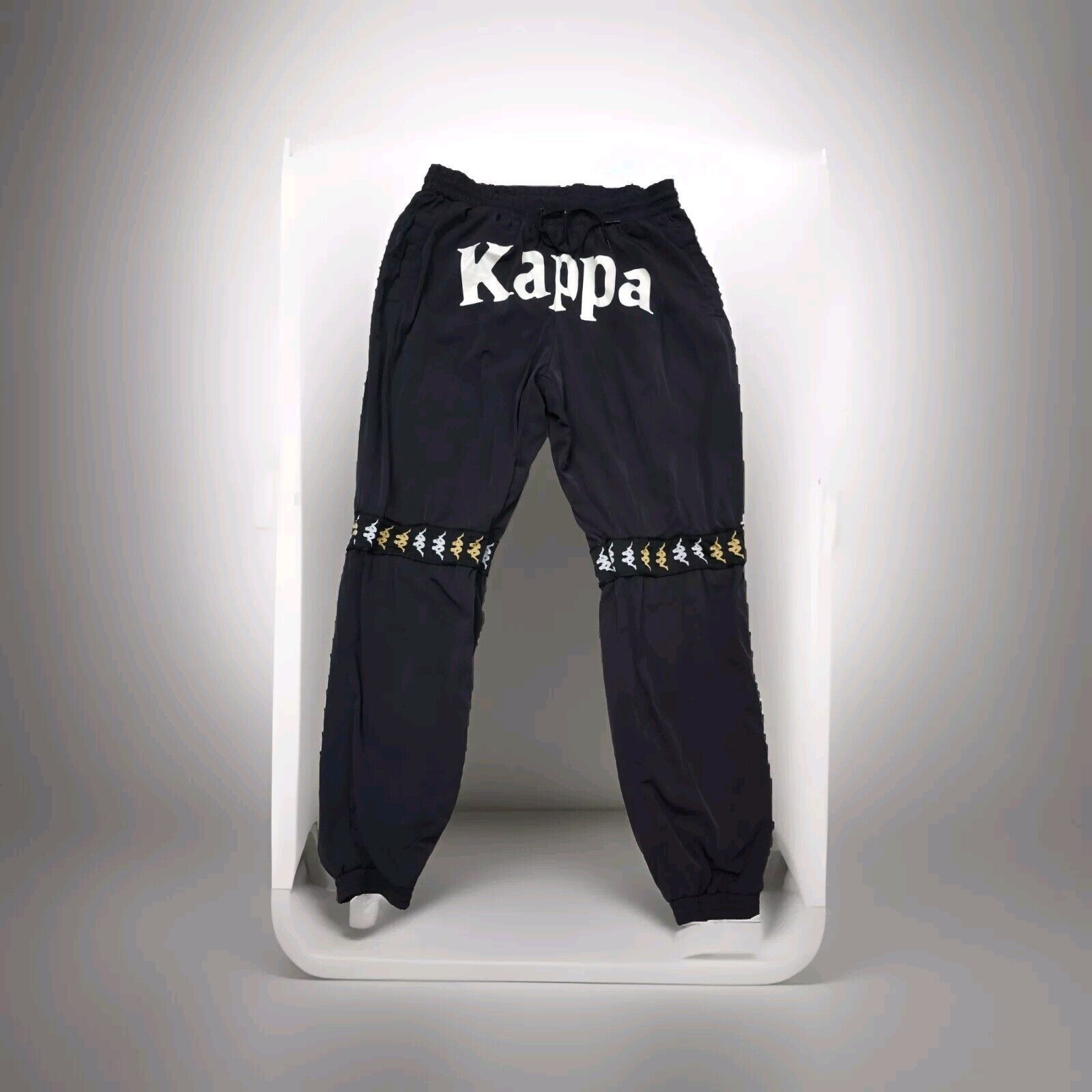 Kappa Vintage Kappa Track Training Pants Black White Ankle Logo | Grailed