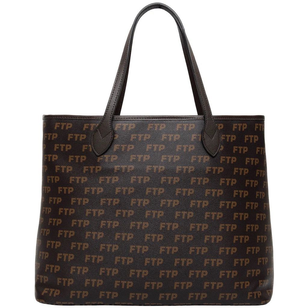 Fuck The Population FTP LOGO RÉPÉTÉ TOTE BAG (BROWN) | Grailed