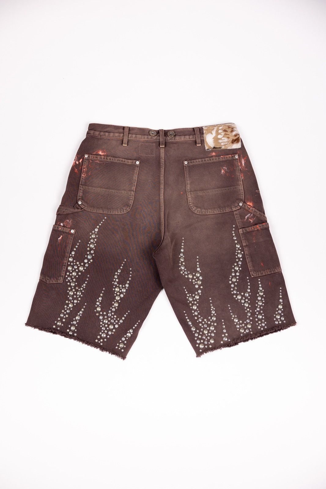 HELLSTAR Hellstar Capsule 11 Studded Double Knee Carpenter Shorts | Grailed