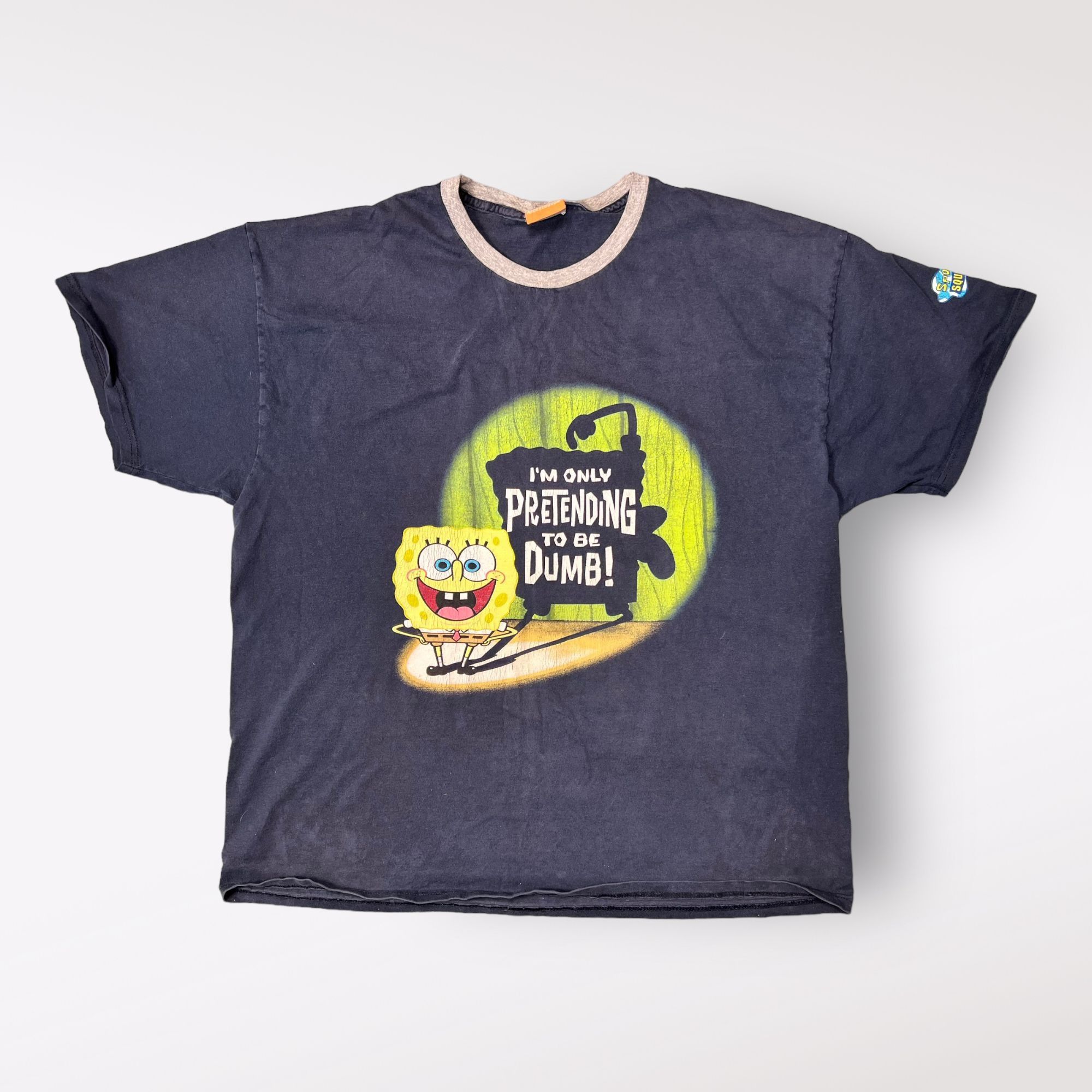 Nickelodeon Vintage SpongeBob T-shirt 2002 I'm Only Pretending XL | Grailed