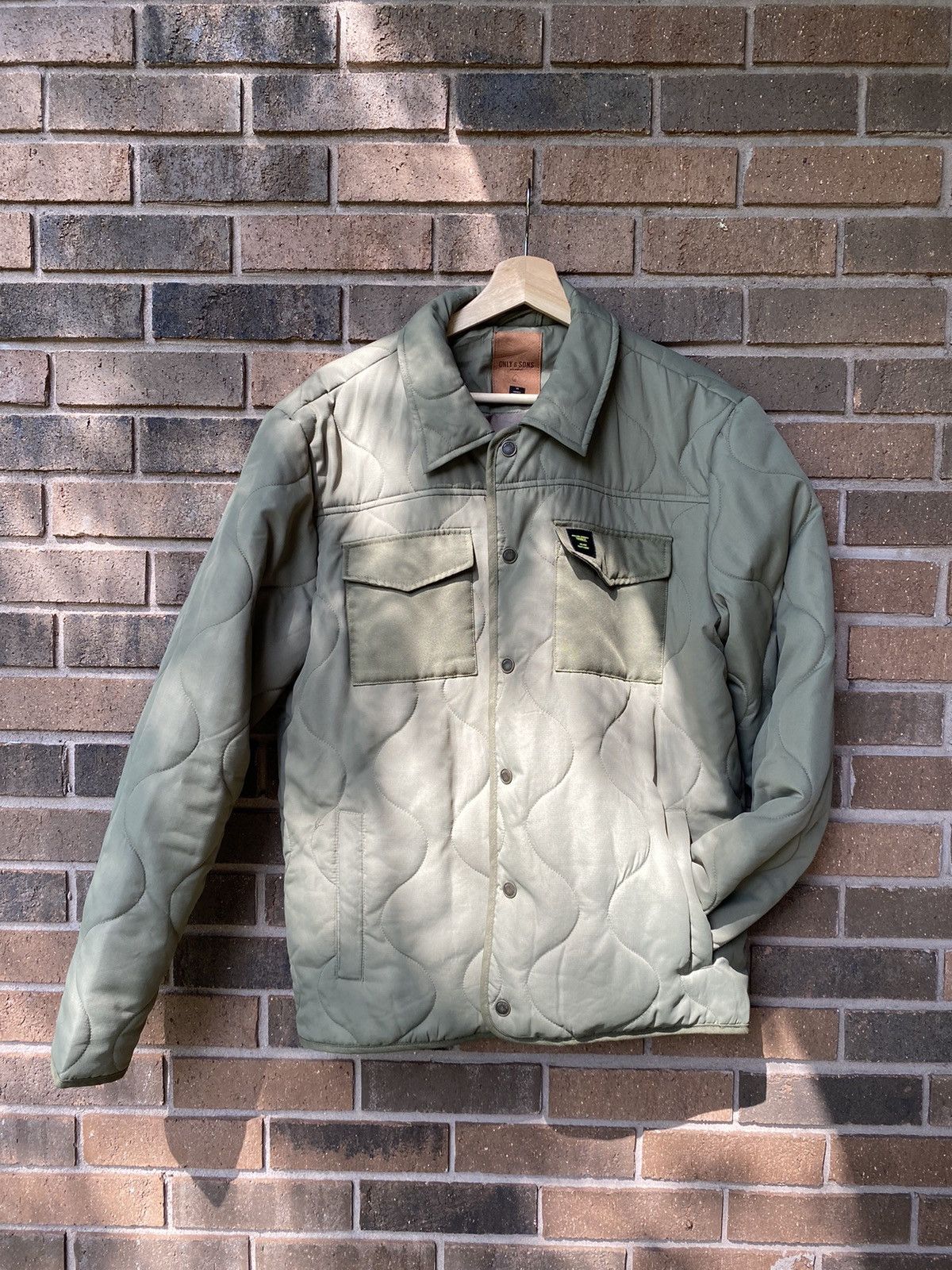 ONLY & SONS Green quilted jacket | Grailed