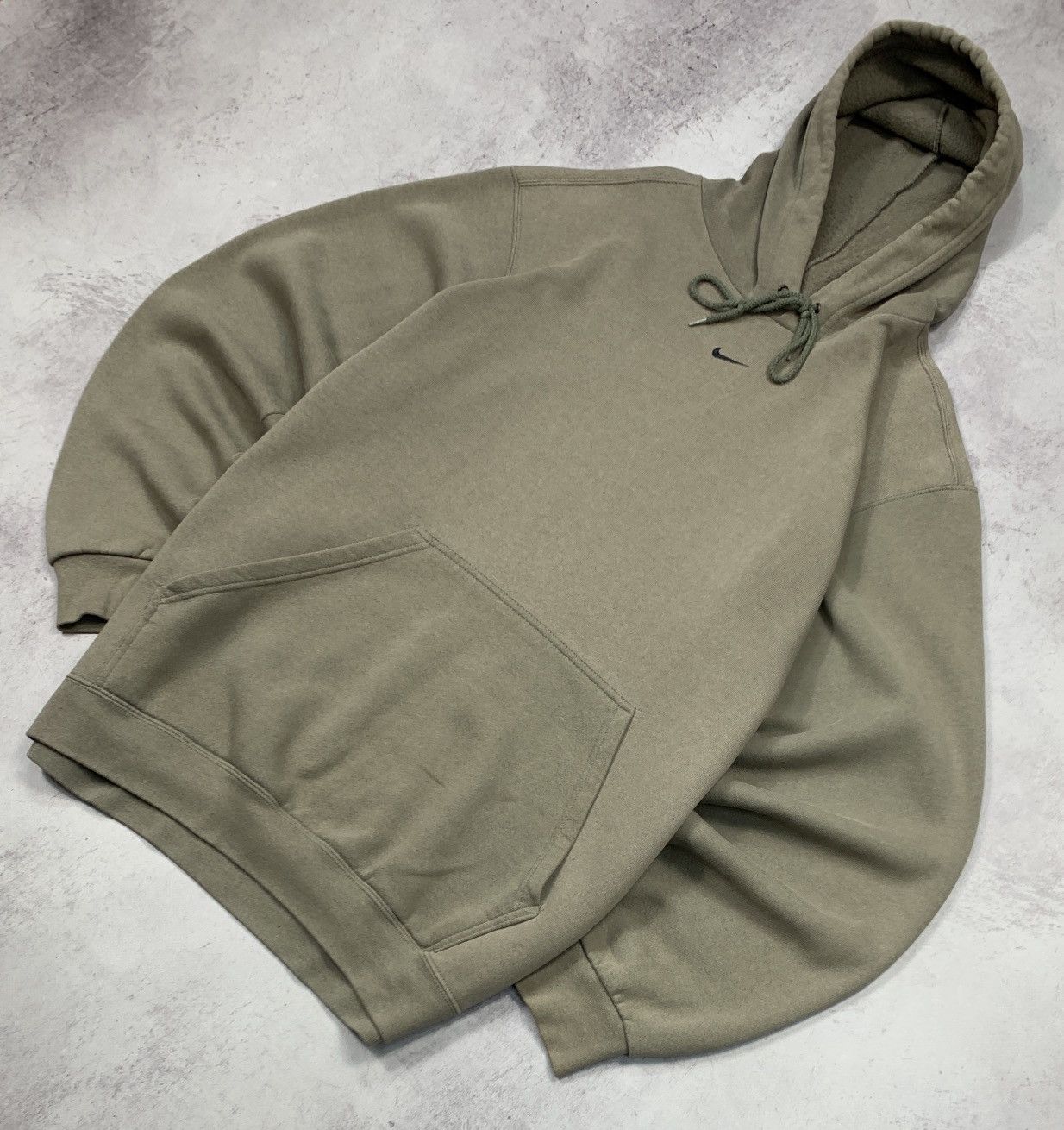 Nike × Vintage vintage nike centre swoosh hoodie brown | Grailed