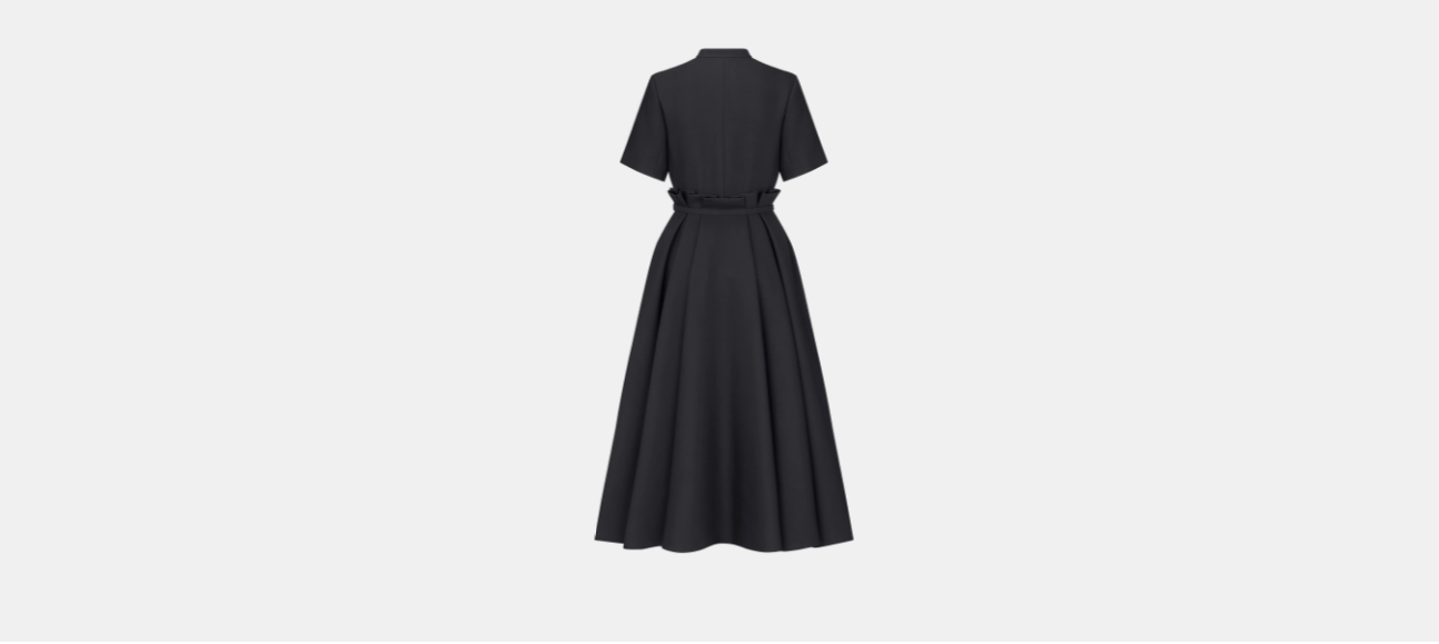 Dior o1w1db10624 Shirt Dress With CD Buttons in Black | Grailed
