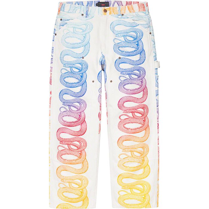 Supreme SNAKE DOUBLE KNEE DENIM PAINTER PANT | Grailed