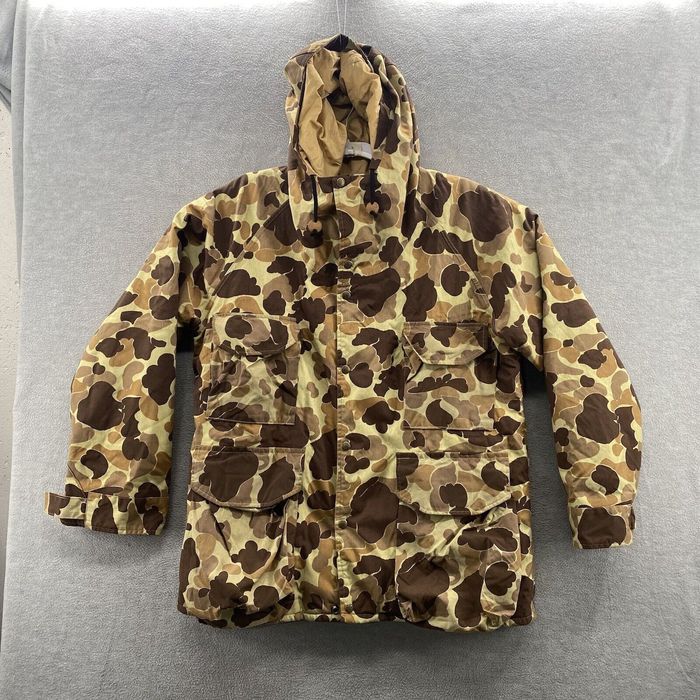 Vintage Cabelas Made In Usa Vtg GORETEX Big Pocket Hooded Camo Hunting Jacket L | Grailed