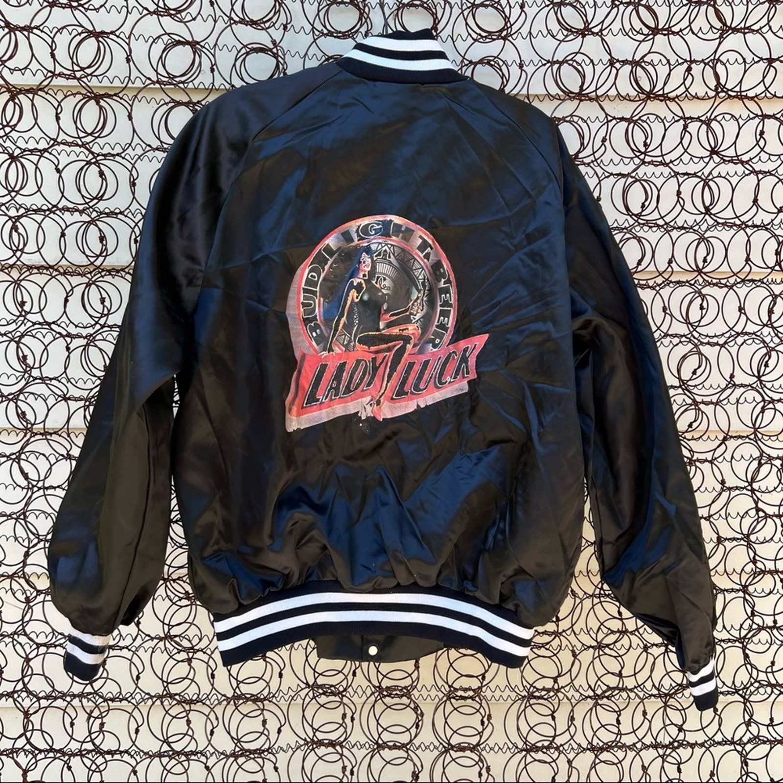 Budweiser Bud Light Lady Luck Budweiser Vintage nylon bomber jacket ...