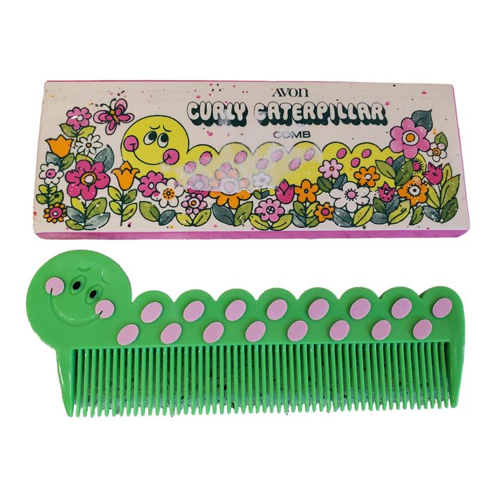 Avon Celli Vintage Avon Caterpillar Comb Original Box Avon Curly Caterp ...