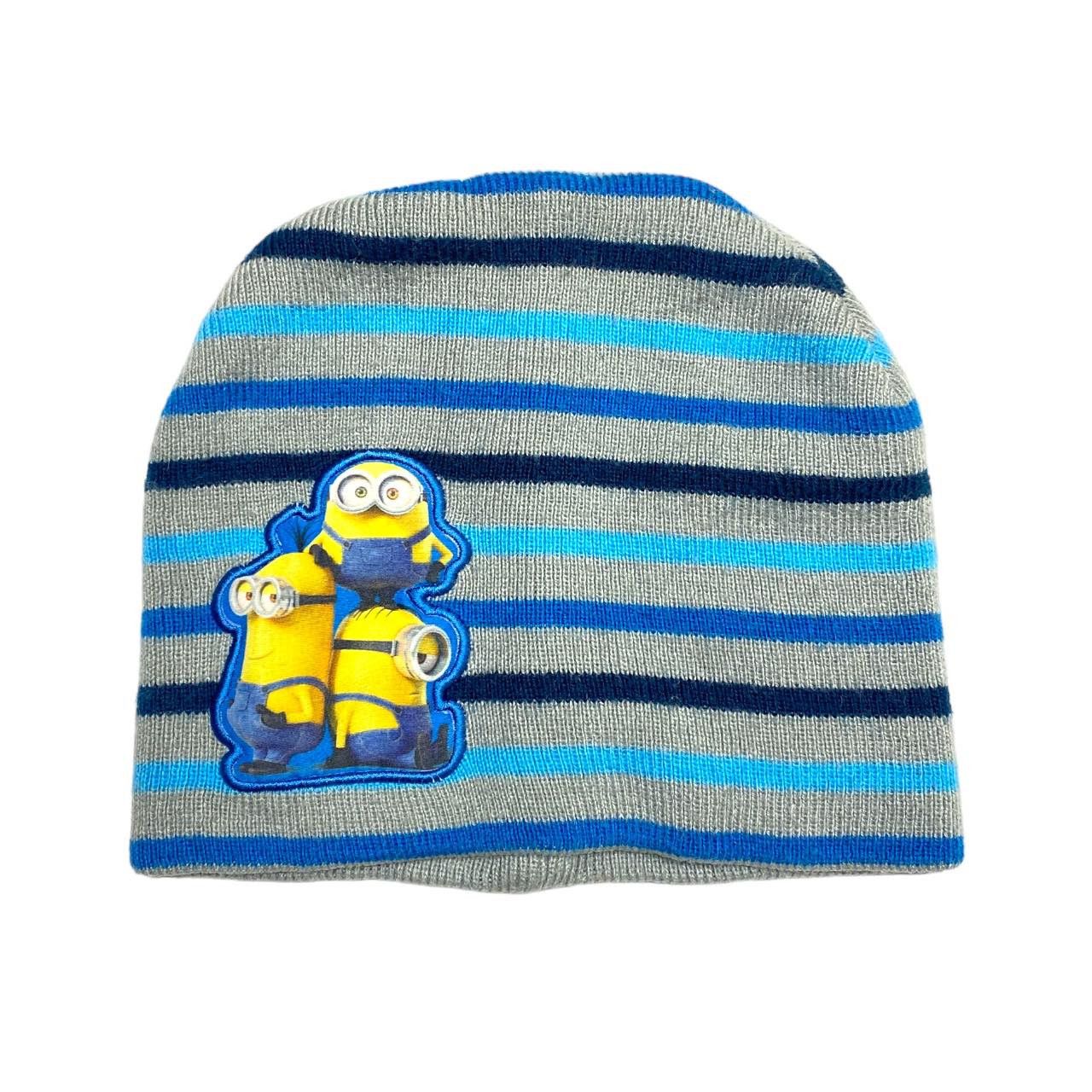 Vintage MINIONS Despicable Me y2k Striped Beanie Hat | Grailed