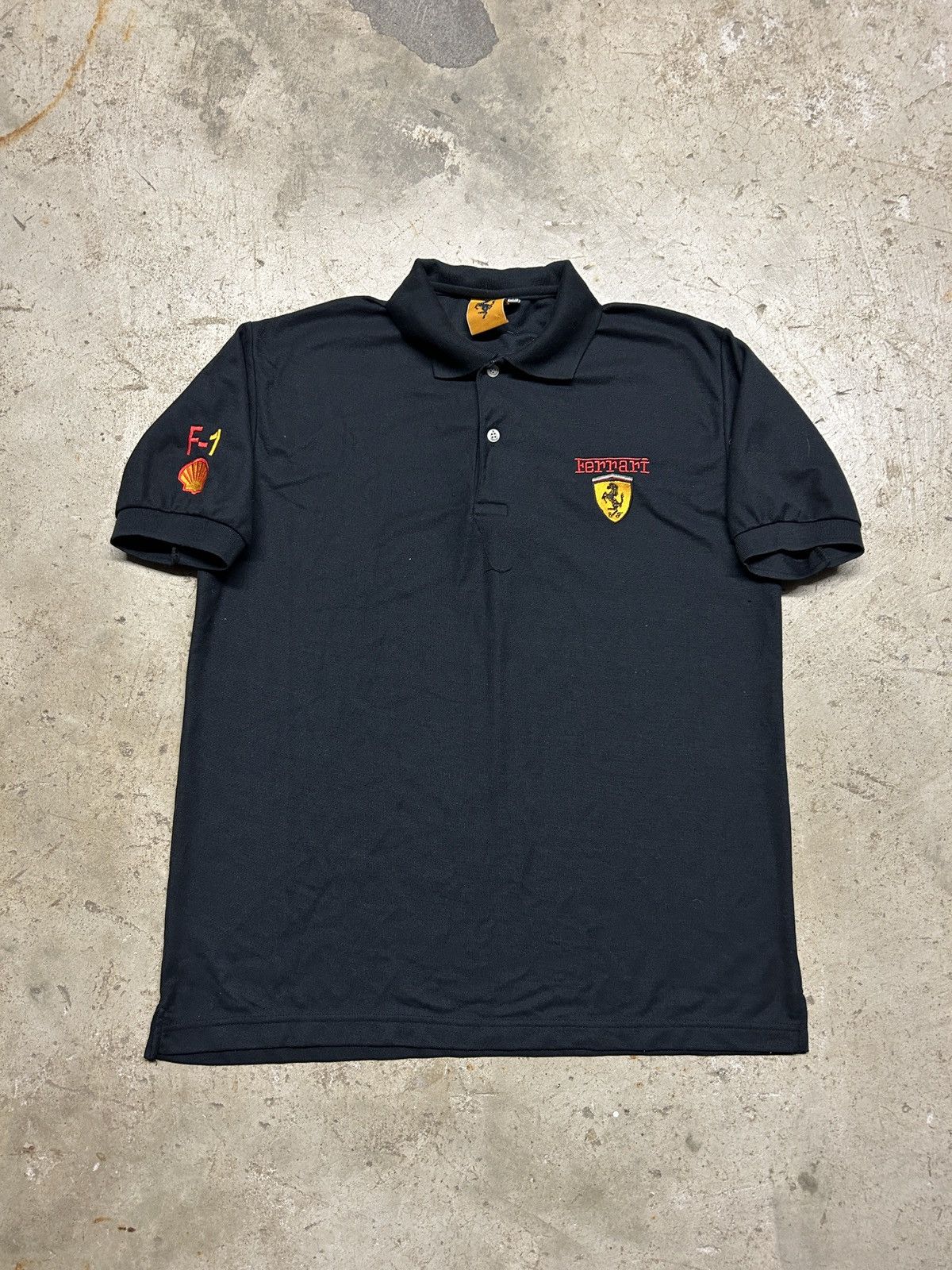 Ferrari × Racing × Vintage Vintage Bootleg Ferrari F1 Polo Shirt | Grailed