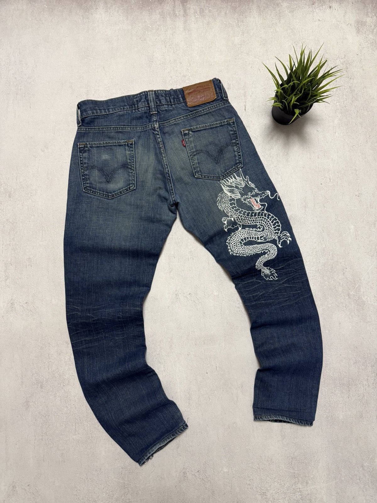 Levi's × Streetwear × Vintage Vintage Levis 511 Custom Dragon Denim Pants Jeans 90s | Grailed