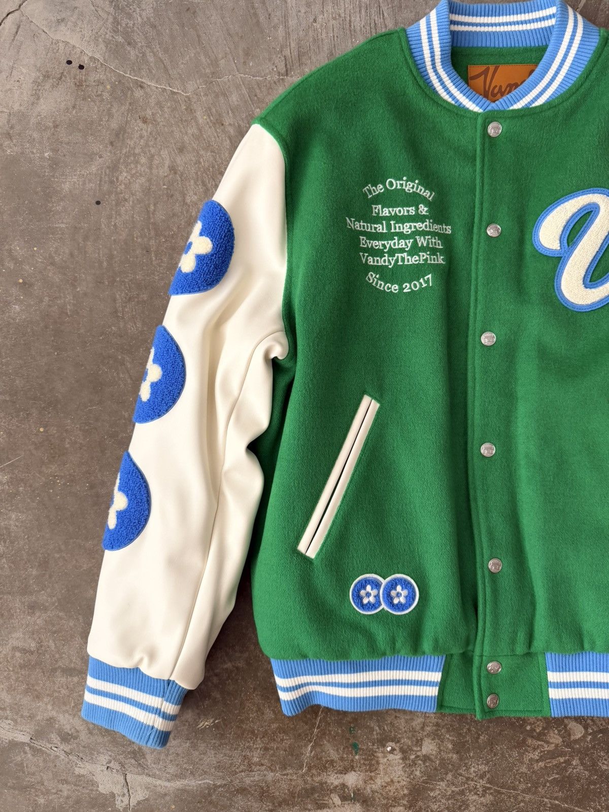 Vandy The Pink Vandy The Pink Varsity Jacket Kapital CPFM Saint Michael ...
