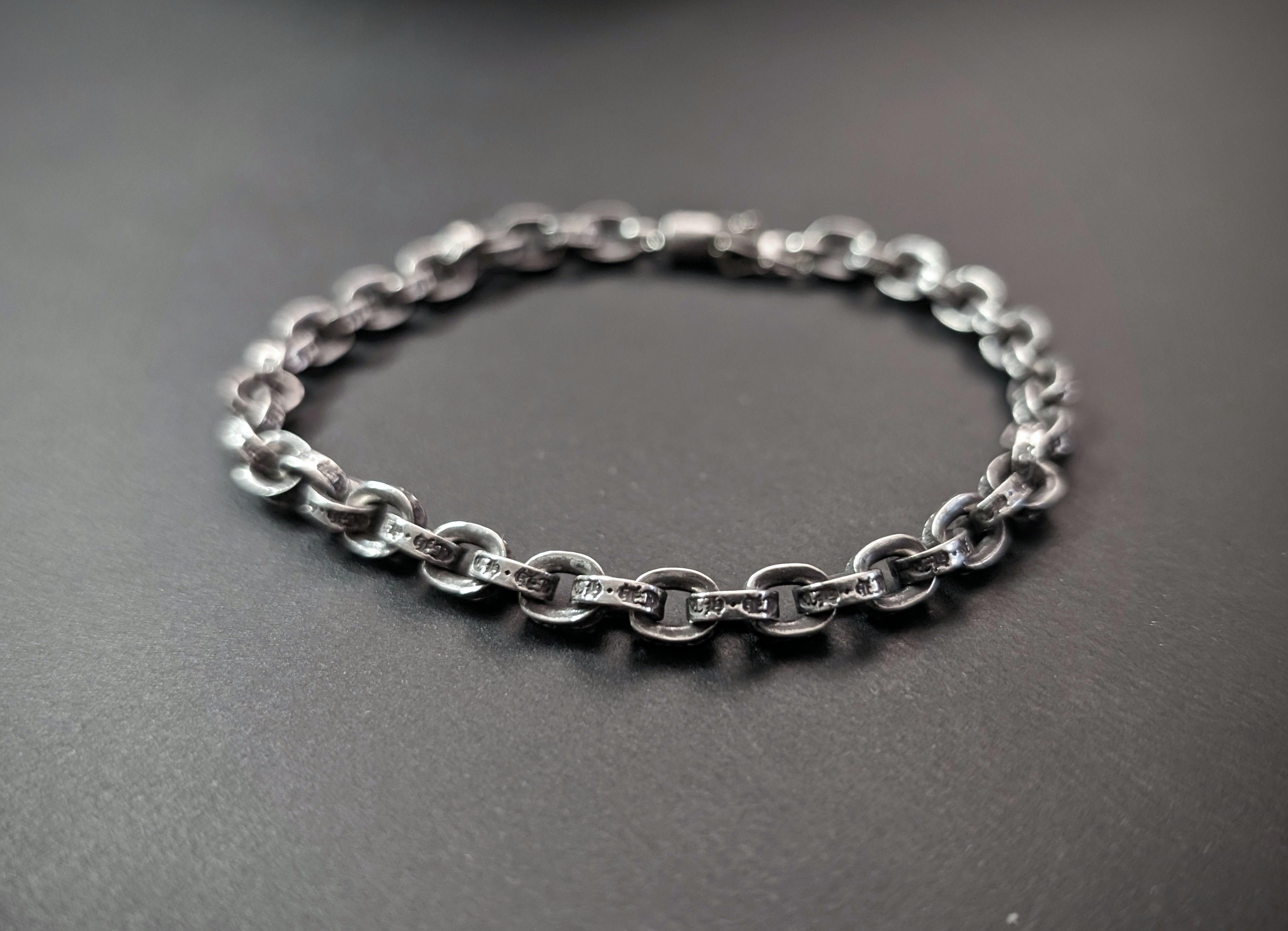 Chrome Hearts Paper chain sterling silver bracelet | Grailed