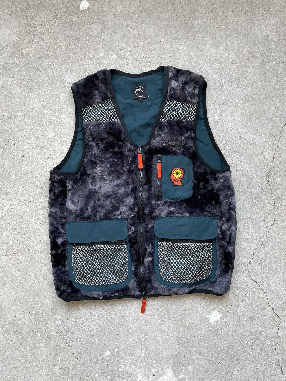 Brain Dead Brain dead faux fur fishing vest | Grailed