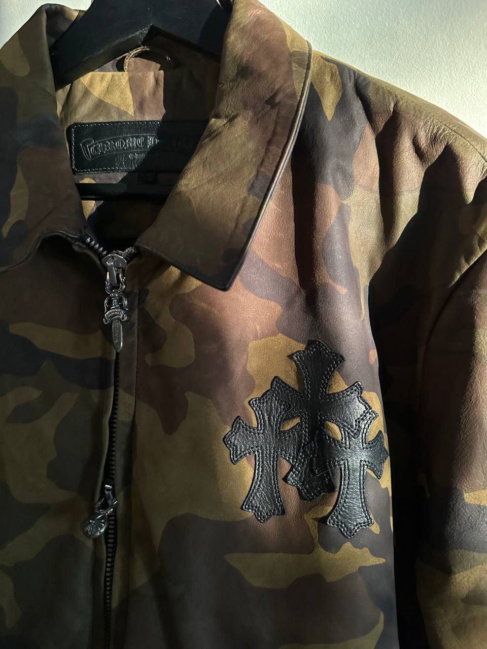 Chrome Hearts Leather Camo Jacket | Grailed