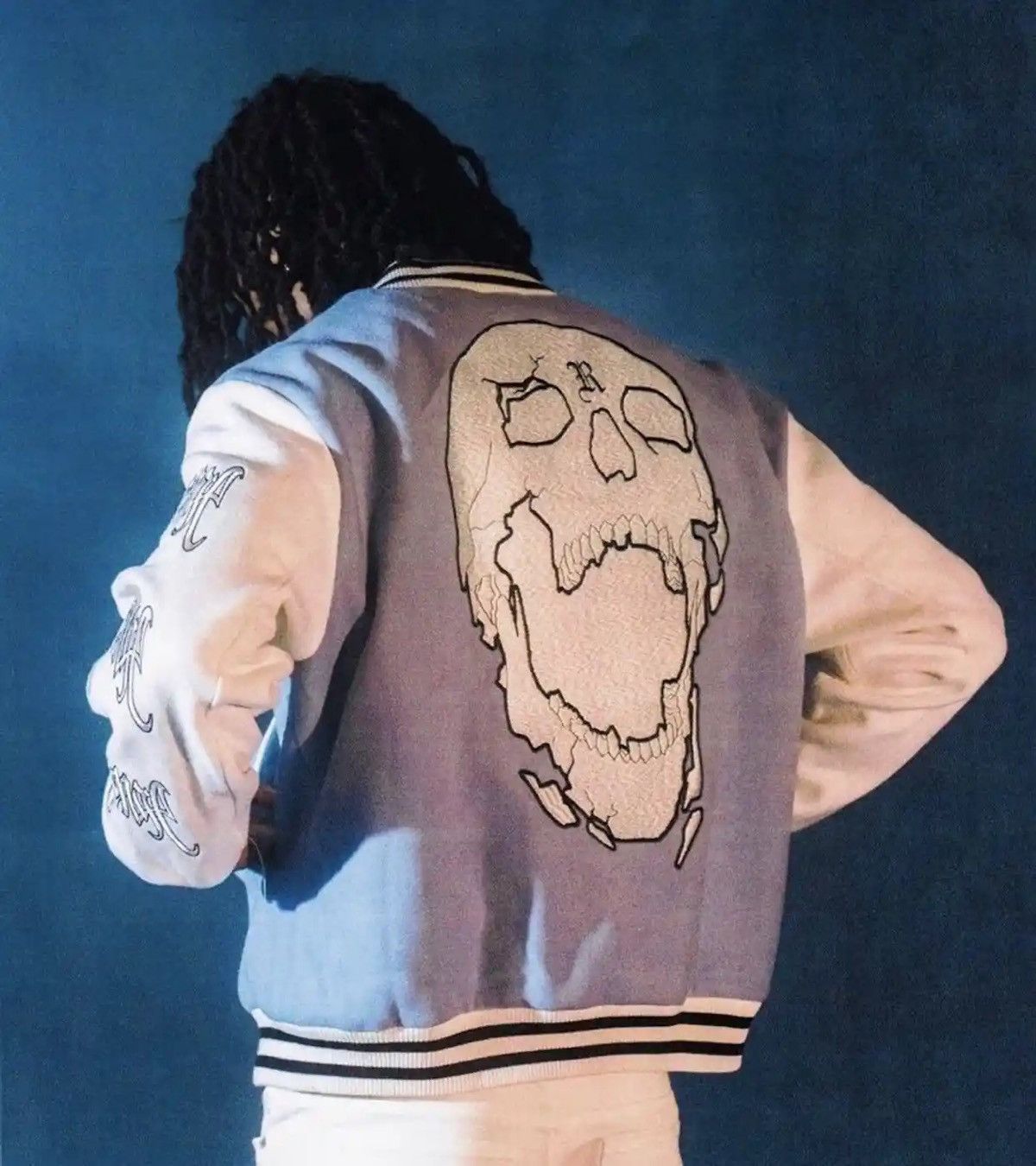 Revenge Embroidered Varsity Jacket blue | Grailed