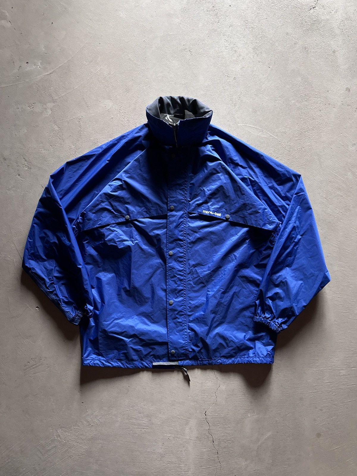 Vintage vintage 80s made in japan montbell blue rainjacket | Grailed