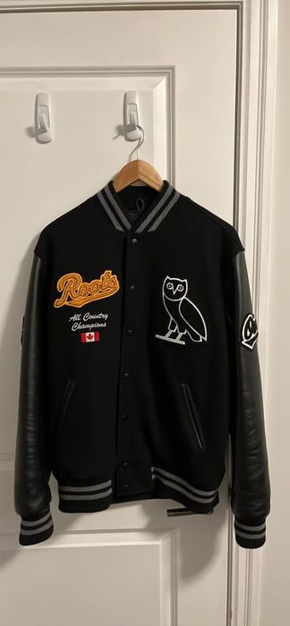 Octobers Very Own OVO Roots Leather Varsity Jacket | Grailed