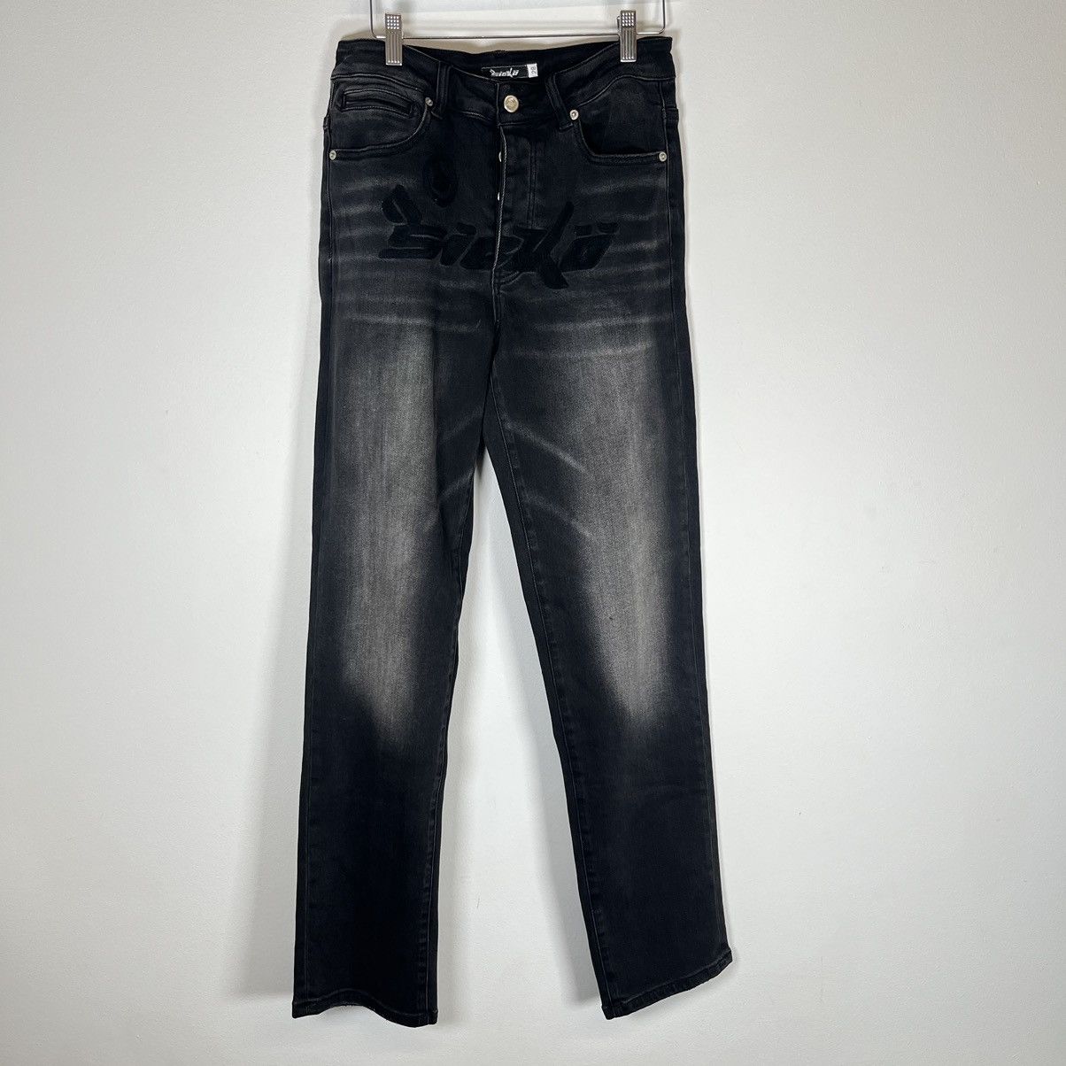 Born From Pain Sicko Born From Pain Black Chain Stitch Jeans | Grailed