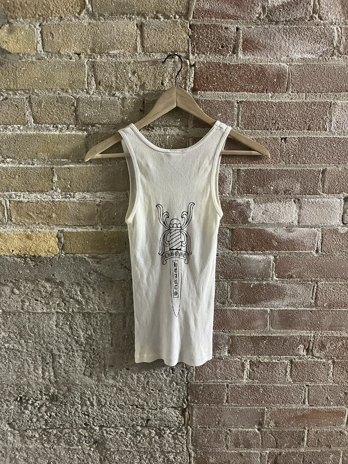 Chrome Hearts Chrome Hearts “Dagger” Print Tank Top Wife Beater Shirt ...