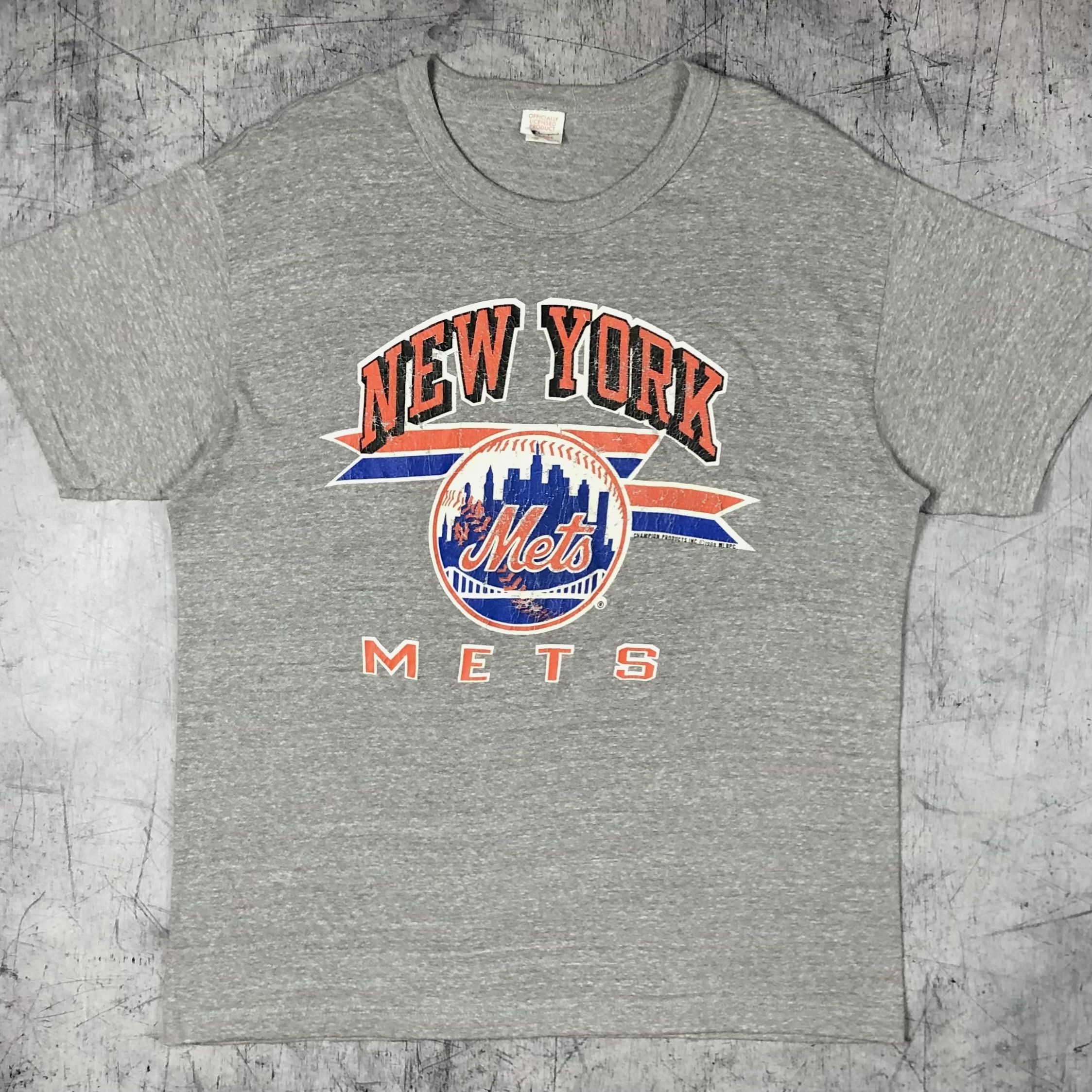 MLB MLB Mets New York x Champion Rare Vintage 1988 Tee 90’s | Grailed