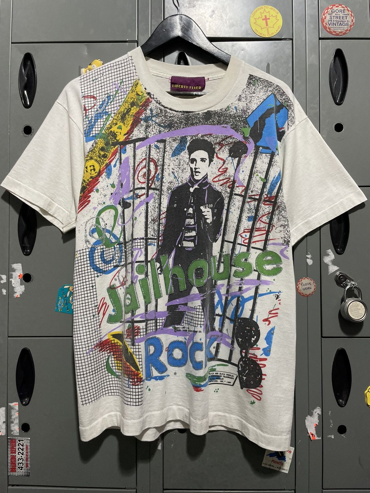 Vintage 1989 Elvis Presley Liberty Flyer Mosquitohead Jailhouse Rock ...
