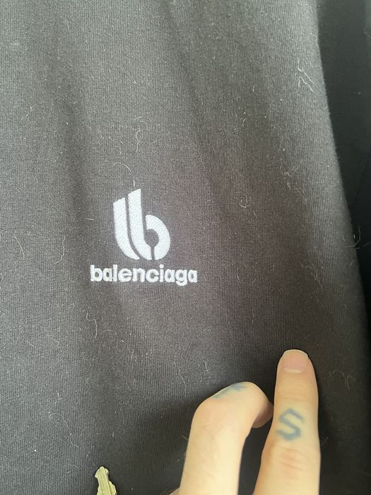 Balenciaga Tik Tok Logo Balenciaga T Shirt Black Grailed