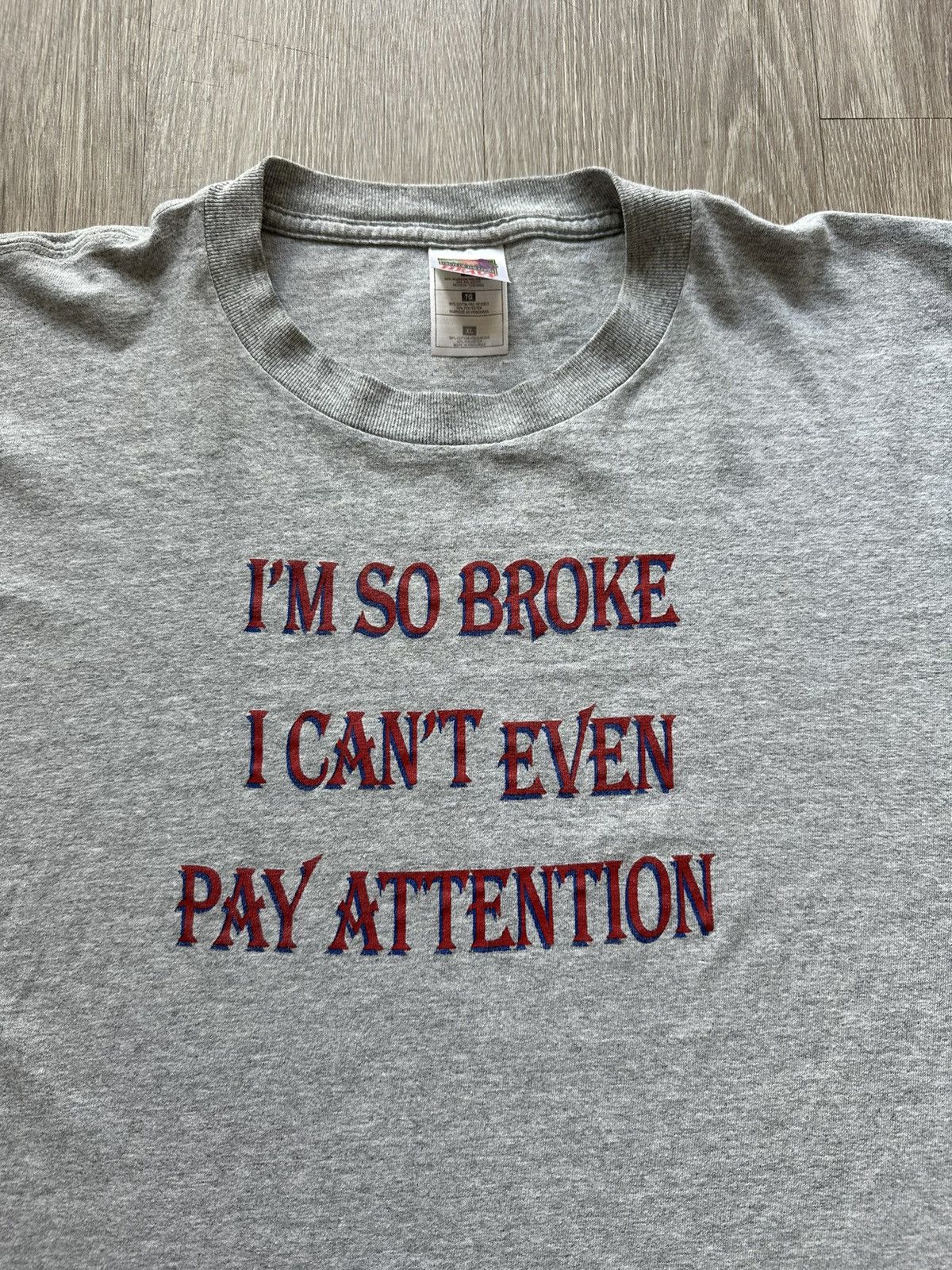 Vintage Vintage So Broke Humor Tshirt | Grailed
