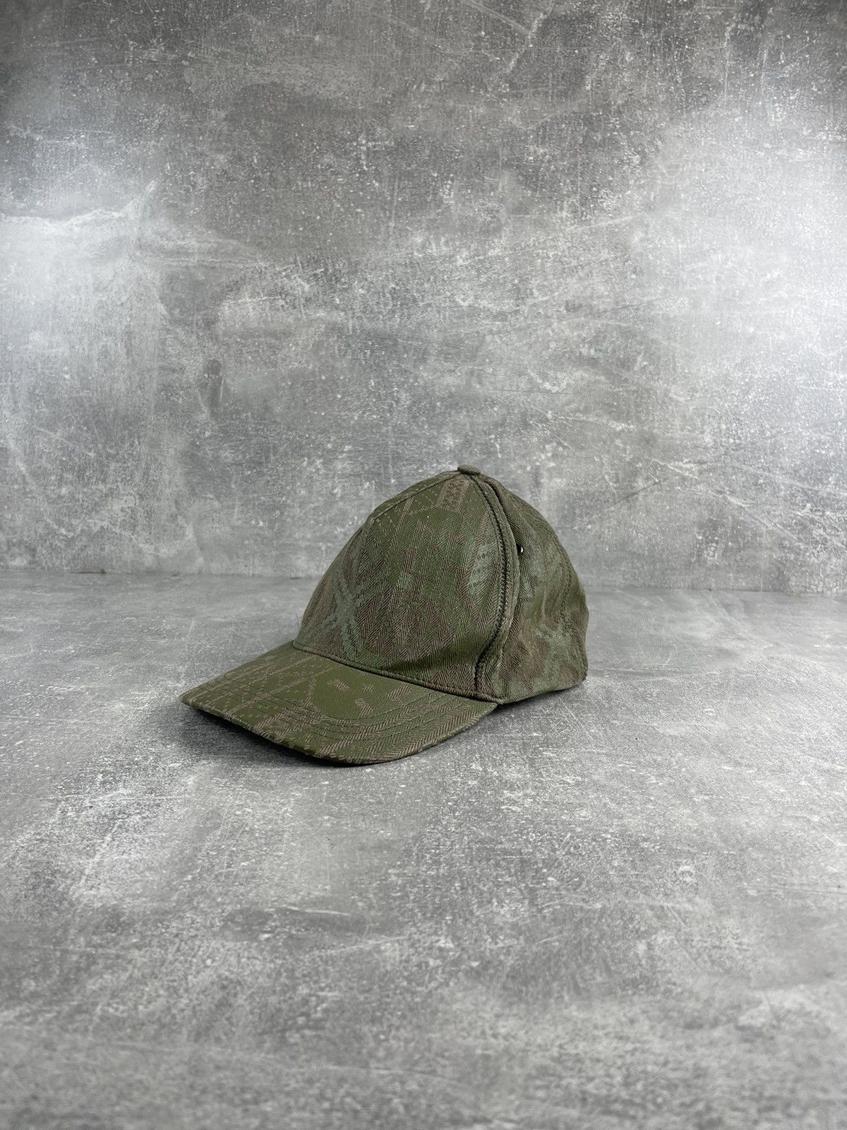 Stussy × Vintage Stussy Archives 00s Bones Khaki Cap Geometric Pattern ...