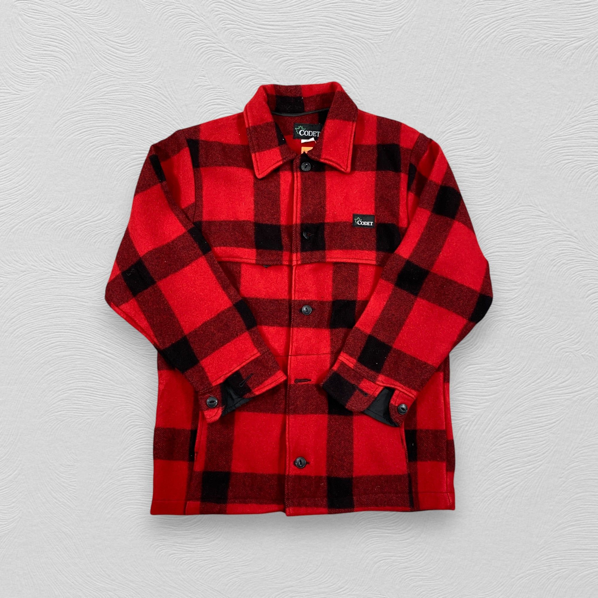 Japanese Brand Vintage Codet Red Wool Flannel Plaid Jacket - J182 | Grailed