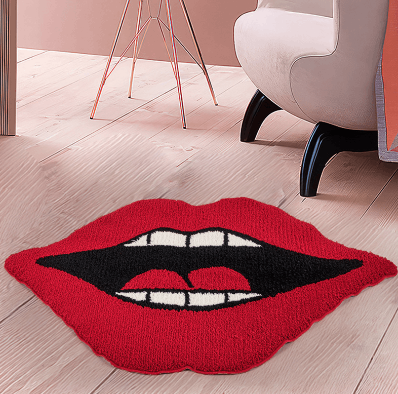 Vintage Lip Kiss Tufted Carpet Rug | Grailed