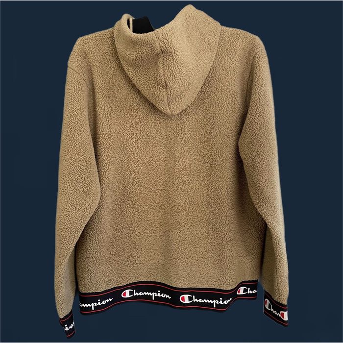 Champion Champion Sherpa Hoodie Tan | Grailed