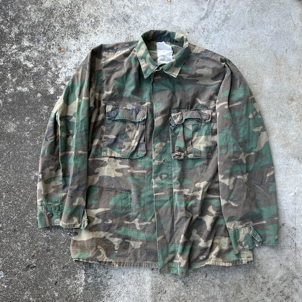 Vintage Military camo work rip top chore coat shirt A2 jacket | Grailed