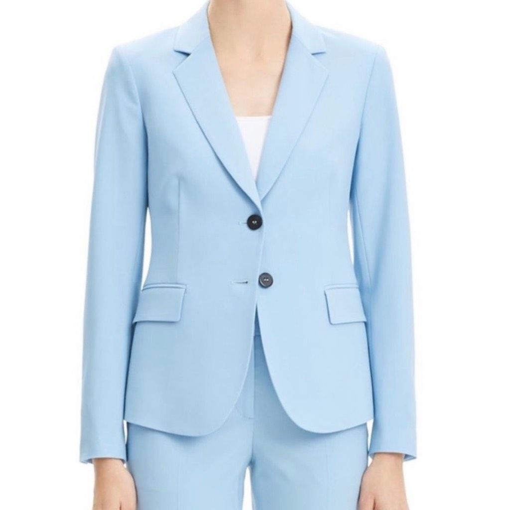 Theory Theory Blazer Light Blue Button Down Carissa Classic Suit Ja ...