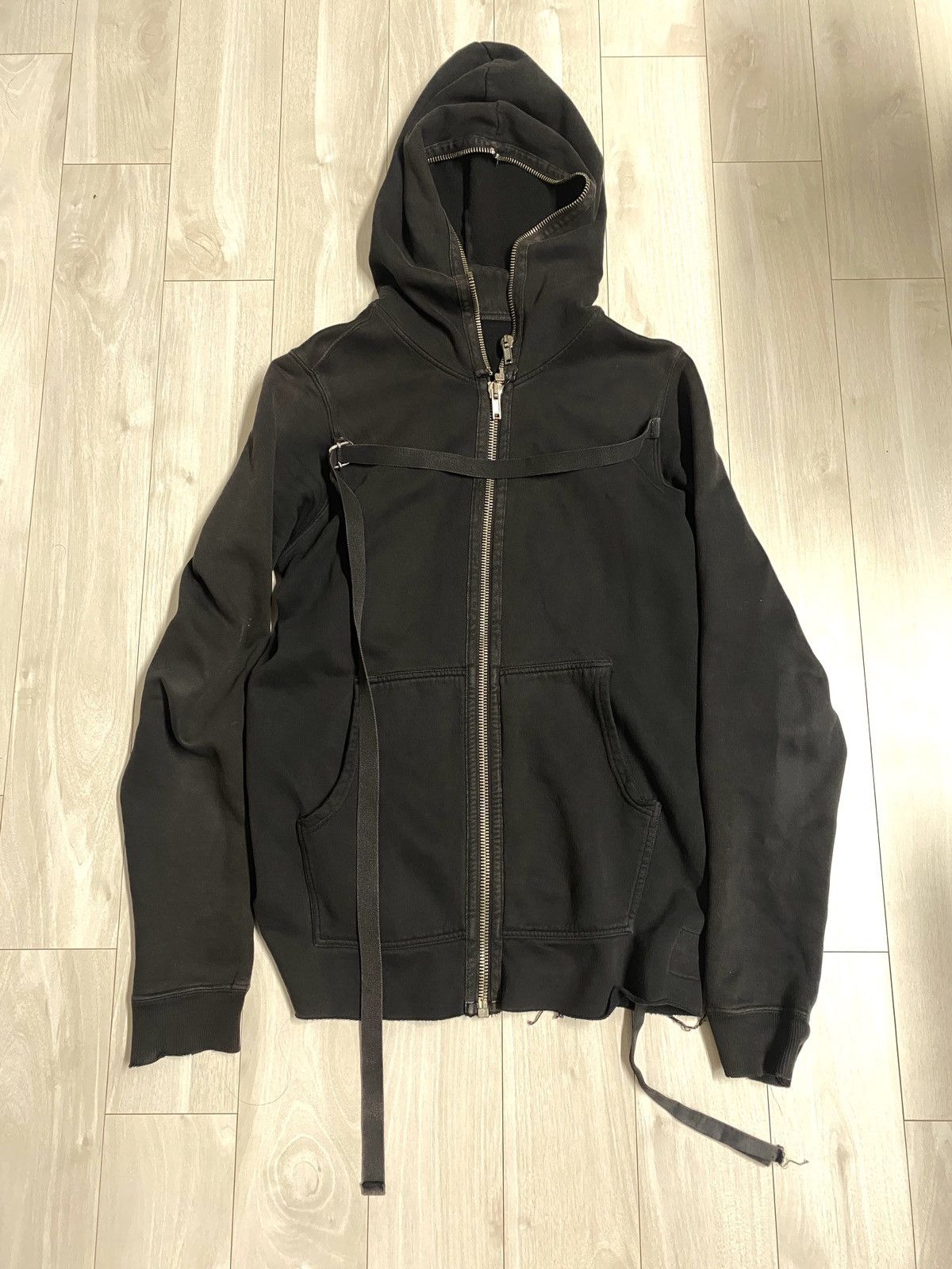 Rick Owens × Rick Owens Drkshdw SS2008 Gimp Zip Hoodie - OG strap ...