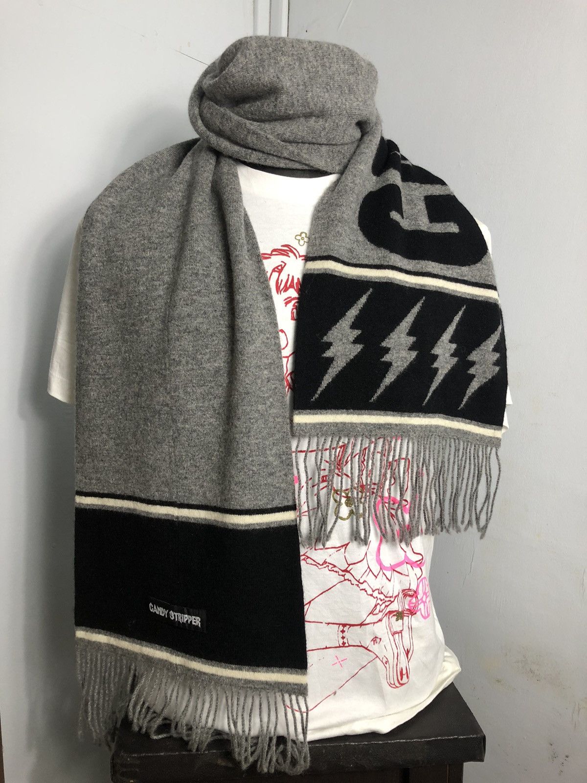 Japanese Brand Candy Stripper Muffler Spell Out Japanese Brand | Grailed