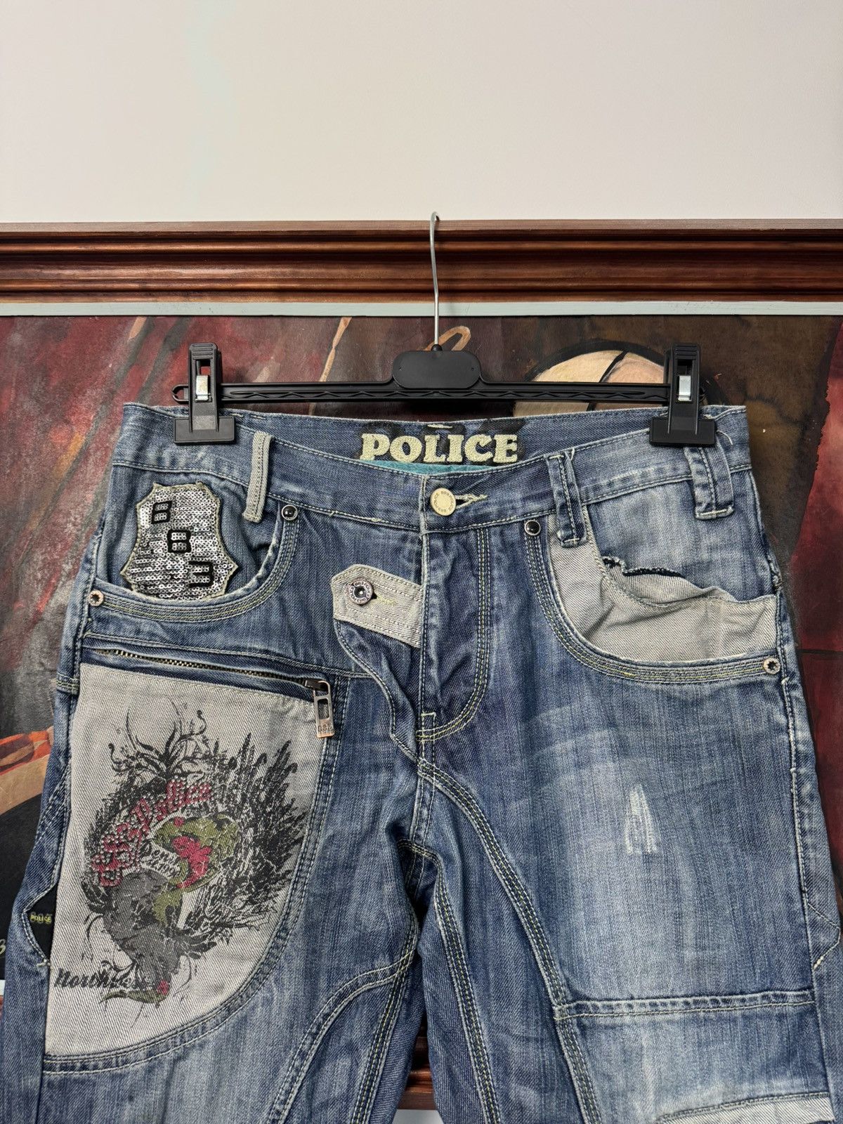 Avant Garde Japanese Brand Police 883 Police Denim Pant AvantGarde Japanese Jeans Y2k Vintage Grailed