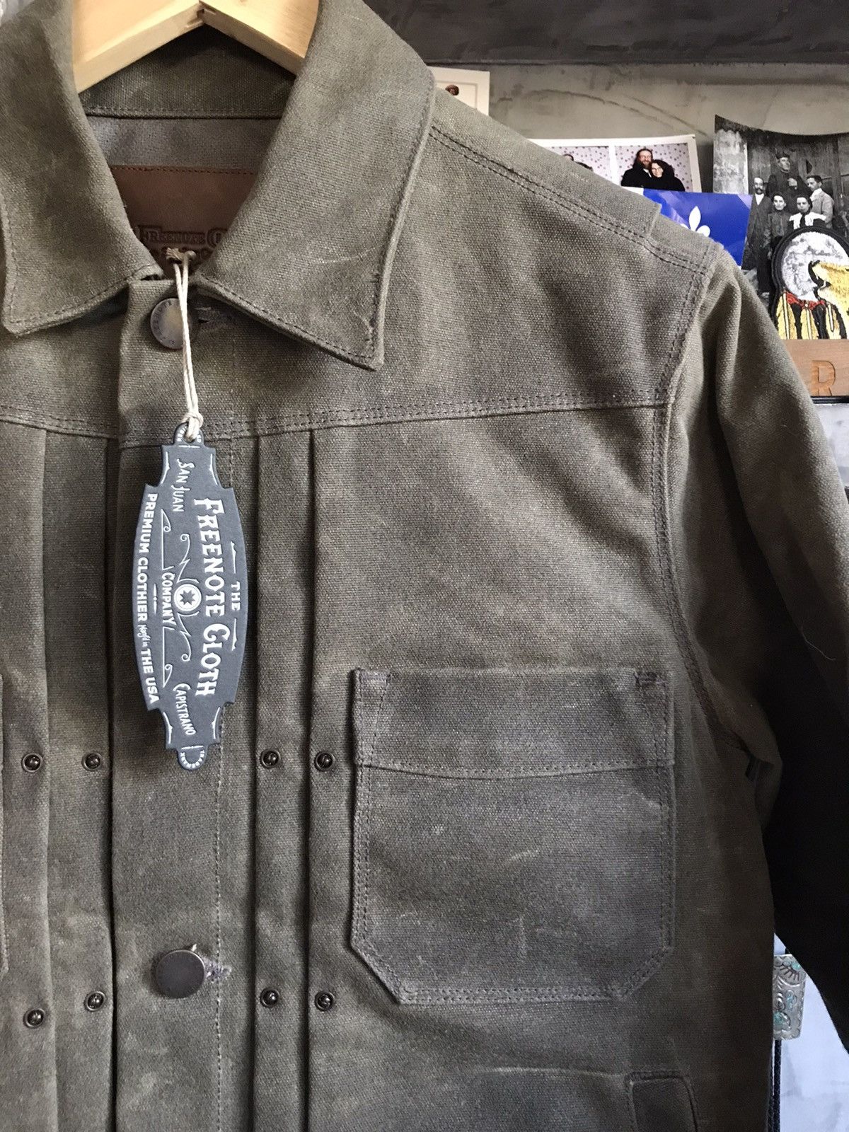 Freenote Cloth Riders Jacket 20oz Heavy Waxed Canvas Tobacco Wool | Grailed