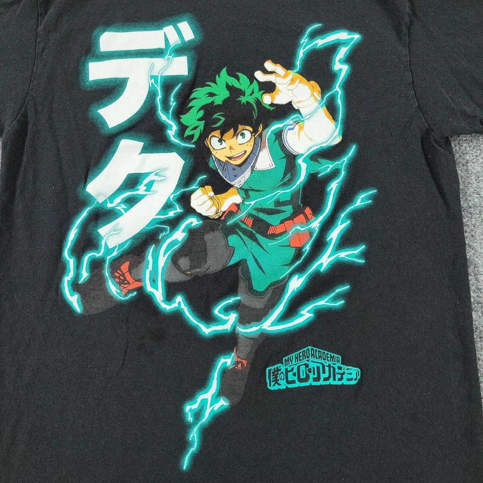 Vintage My Hero Academia Shirt Men's Medium Black Izuku Midoriya Deku ...