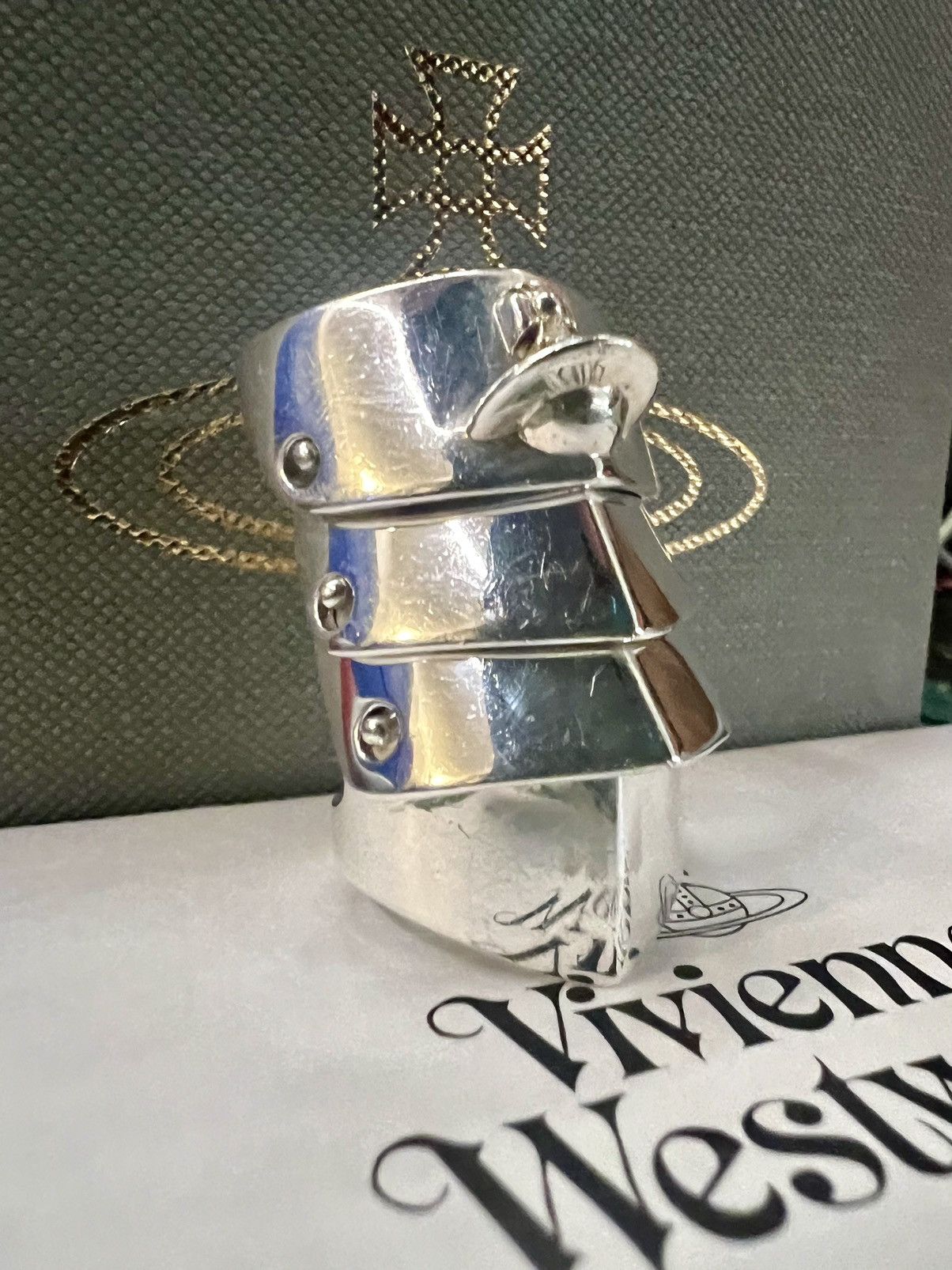 Luxury × Vivienne Westwood Vivienne Westwood Knight Armor Ring | Grailed
