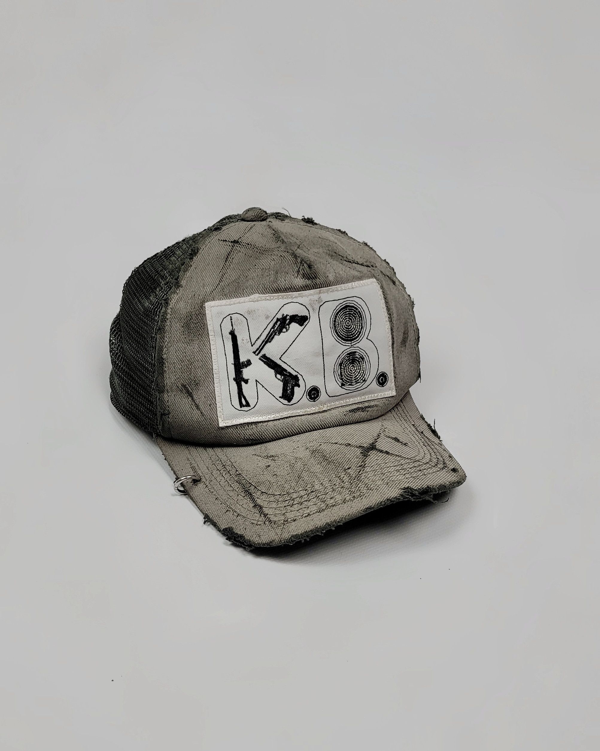 Handmade Brutal Distressed / Trashed Pierced Trucker Cap | Grailed