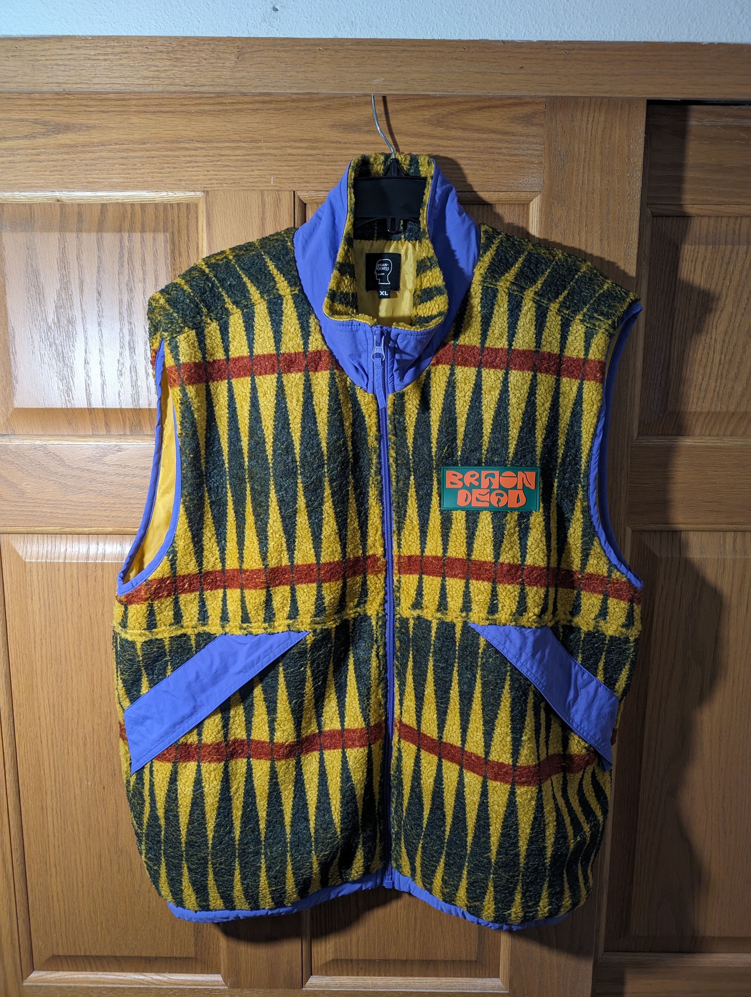 Brain Dead Brain Dead Configuration Sherpa Vest Multicolor | Grailed