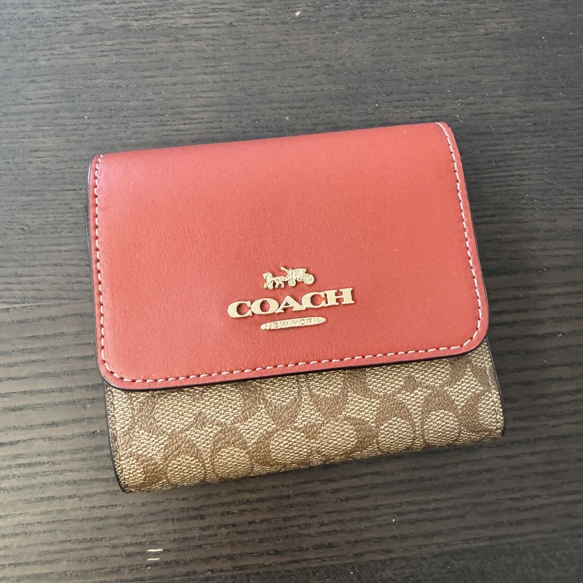 Coach Coach Trifold Wallet In Colorblock Micro Signature Canvas | Grailed