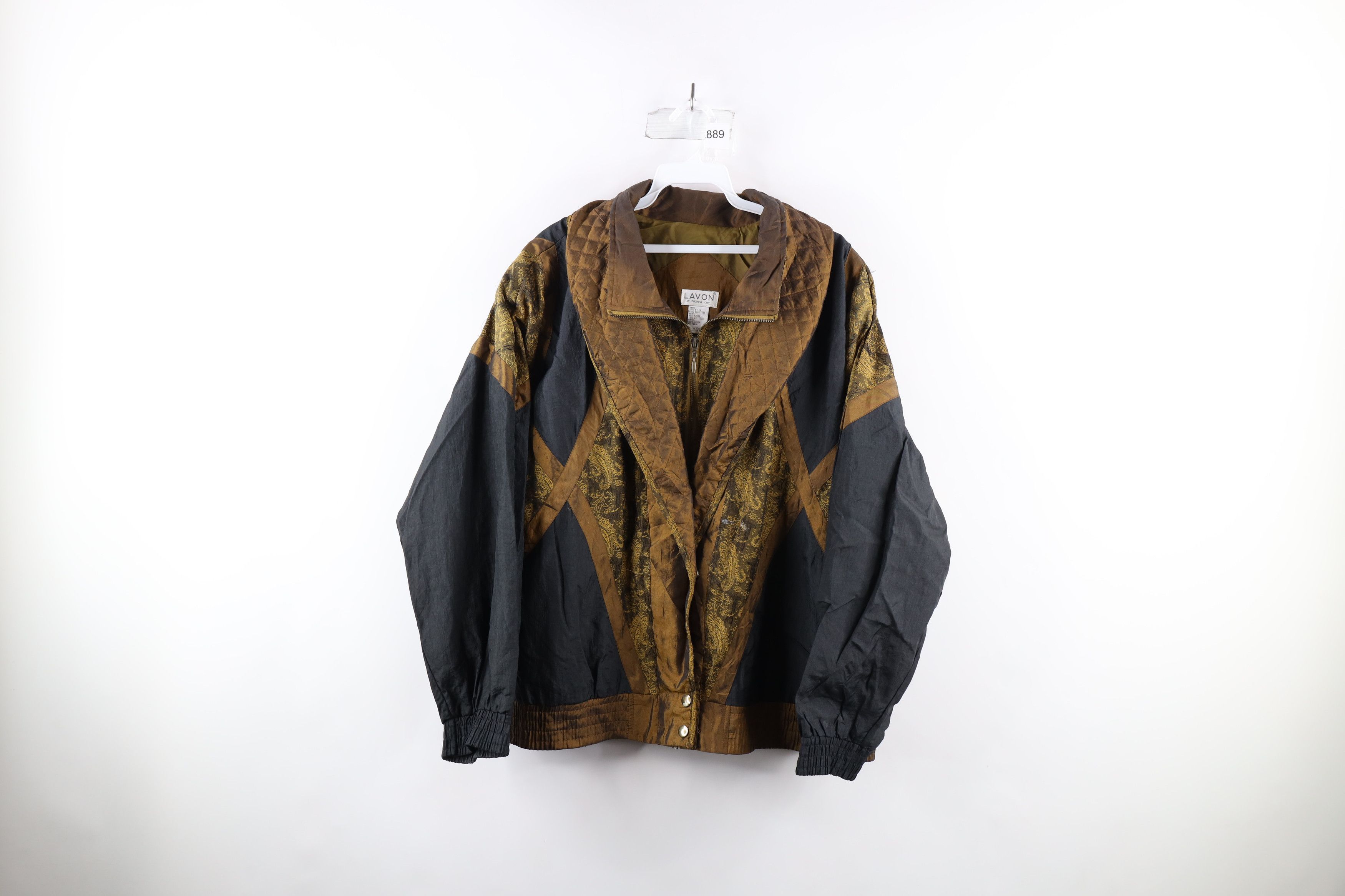 Streetwear × Vintage Vintage 90s Streetwear Block Paisley Windbreaker ...